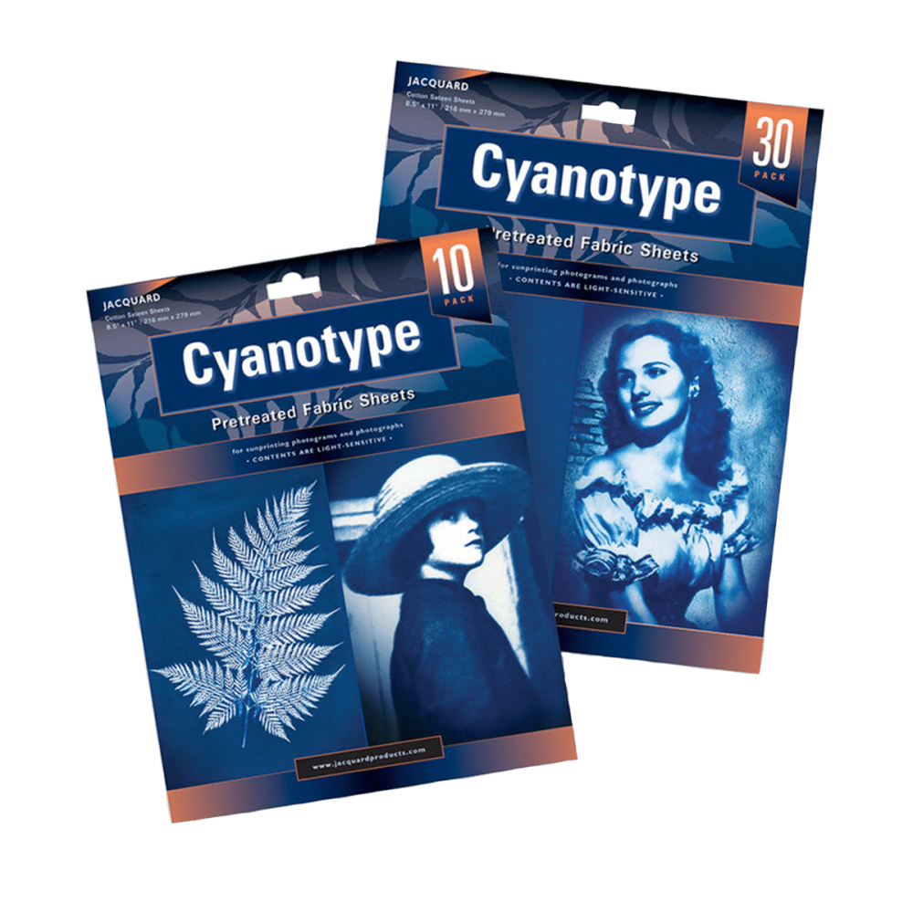 JACQUARD Cyanotype SHEETS / Zestaw 30 tkanin cyjanotypowych - Patine.pl