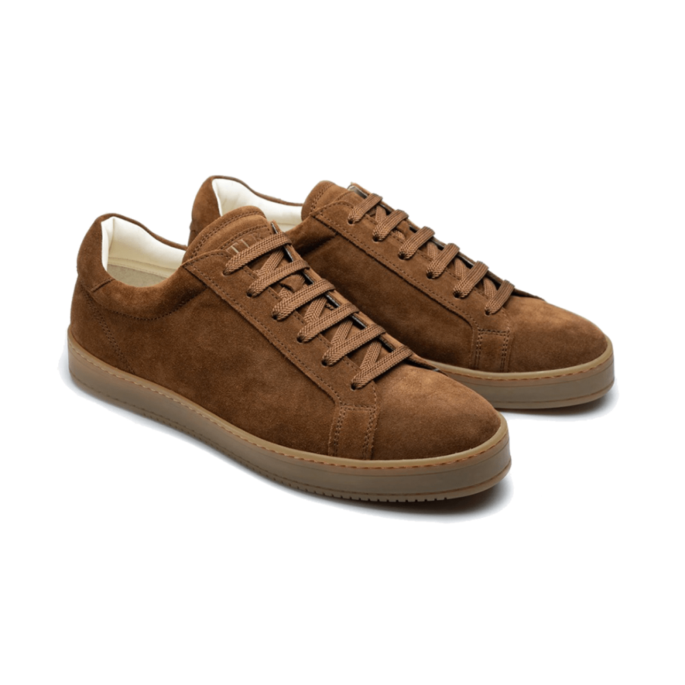 TLB MALLORCA SNEAKERS S3 Beta Velour Bruciato Ambra - brązowe zamszowe ...